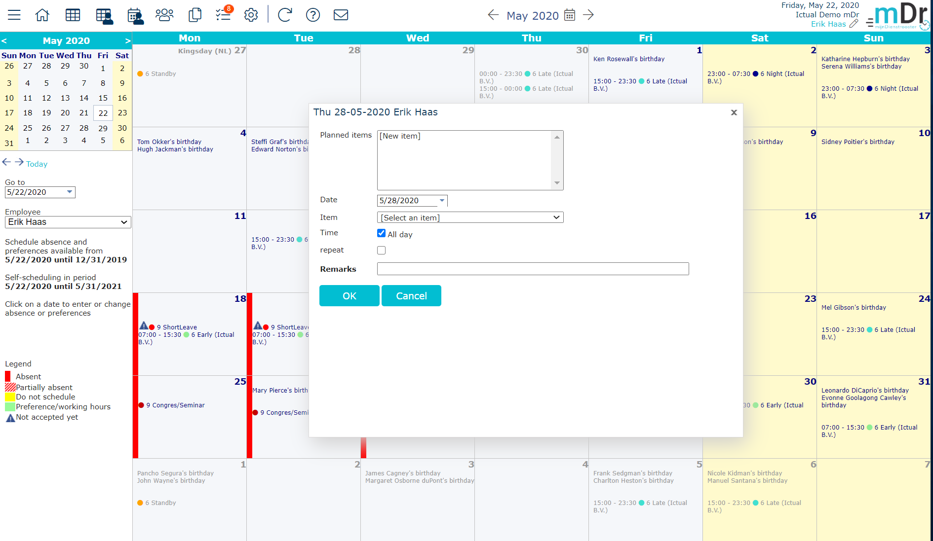 Self Scheduling